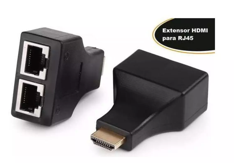 EXTENSOR HDMI CAT5/6 C/ 2 RJ45 ATE 30METROS 1080P F3 JC-EX-RJ45 ...