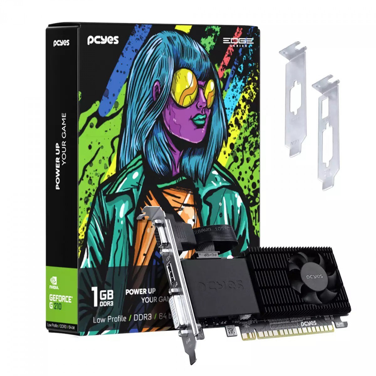 PLACA DE VIDEO GEFORCE G210 1GB 64BITS DDR3 PCYES HDMI/DVI/VGA | Supertec Informática - Loja de ...
