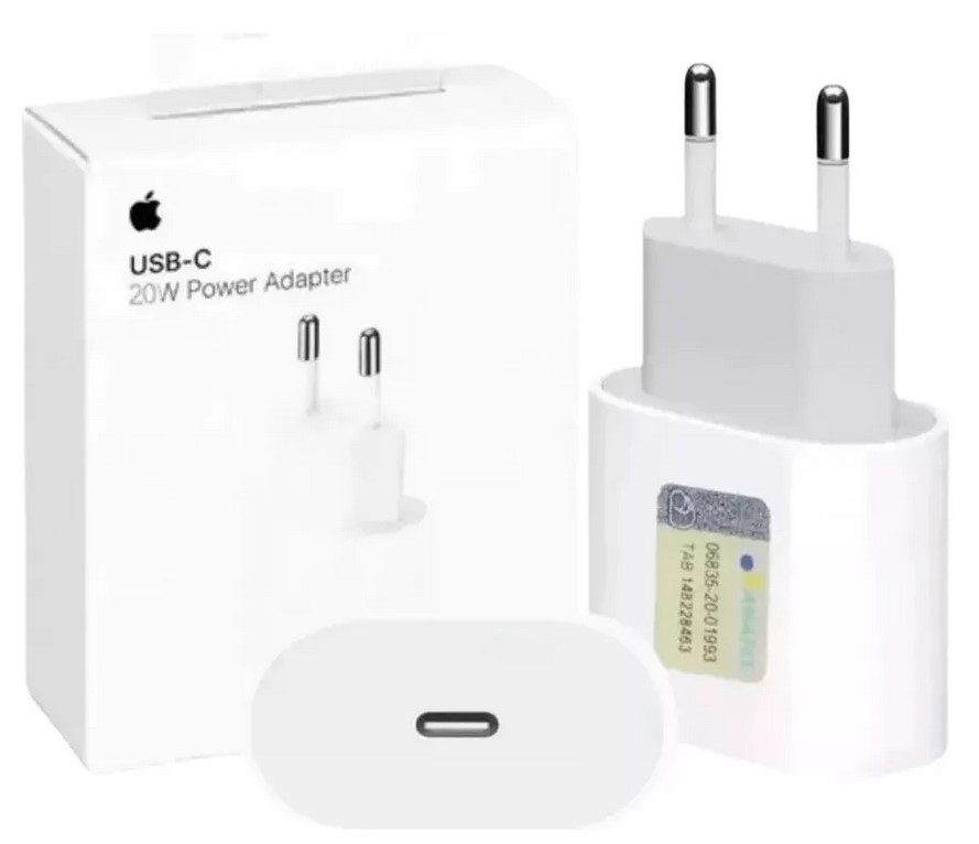 CARREGADOR DE TOMADA TIPO C ORIGINAL APPLE 20W MODEL A2465 | Supertec ...
